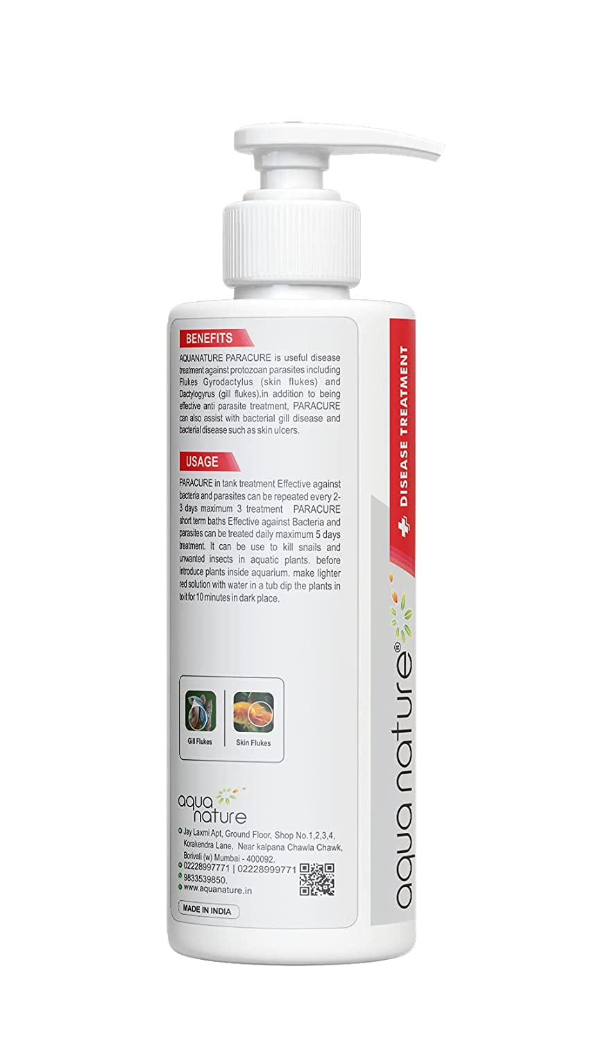 AquaNature Paracure Parasite,Skin & Gill flukes Cure for Freshwater ...