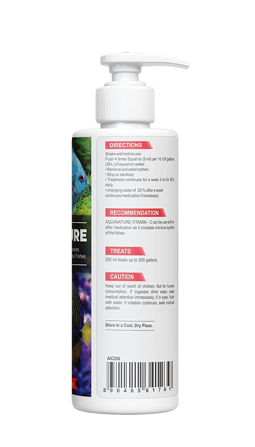 AquaNature Fish Ick Cure Treats Fish Ick & Parasite Disease for Fresh ...