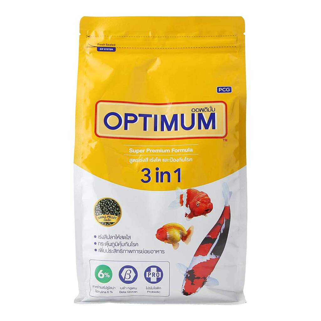 Optimium 3 in 1 Super Premium Formula Small Pellet 6% 800g – Aquanature ...