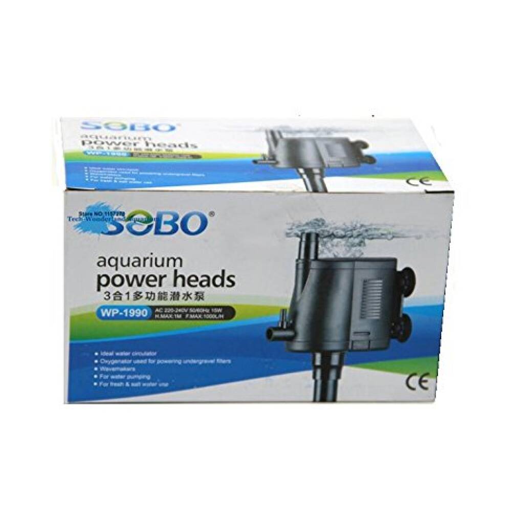 Sobo WP-1990 Multifunction Submersible Pump for Aquarium Fish Tank ...
