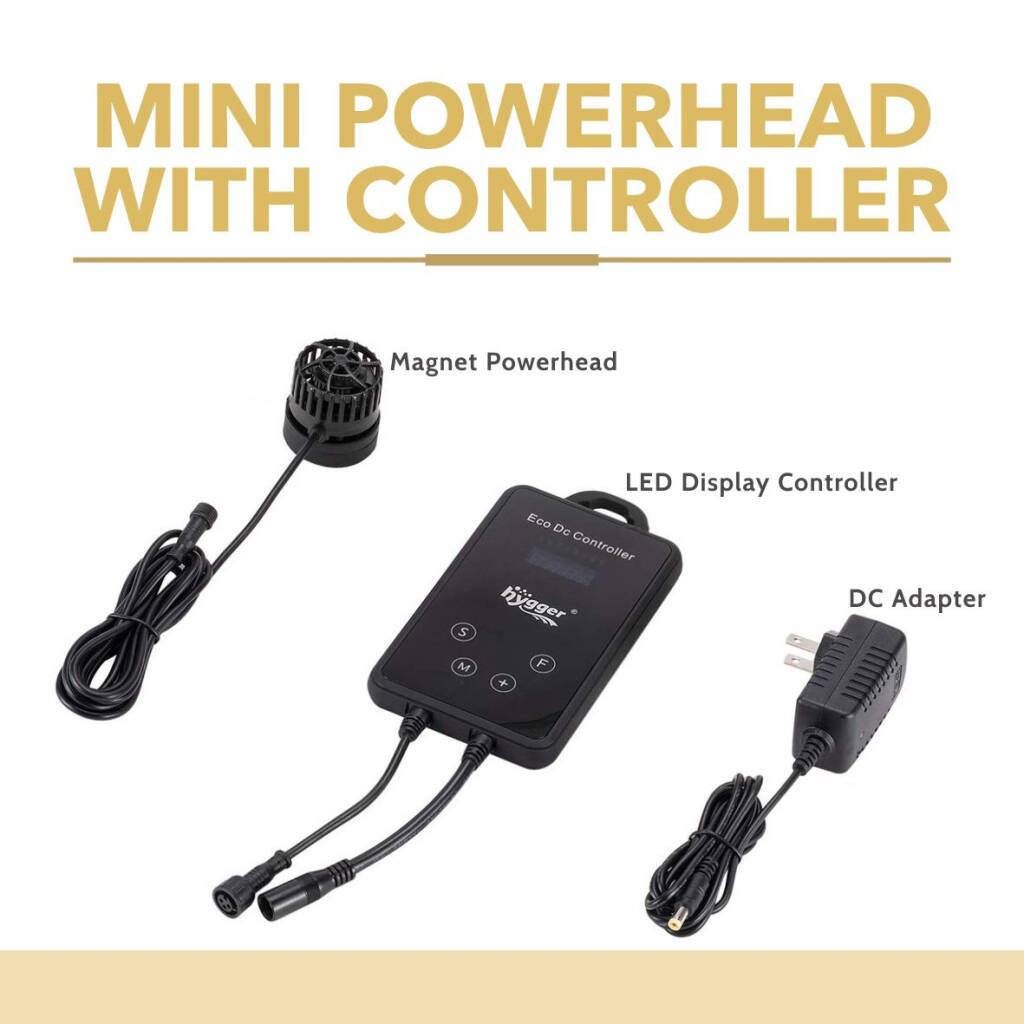 hygger Mini Wave Maker Magnetic DC Powerhead with LED Display ...