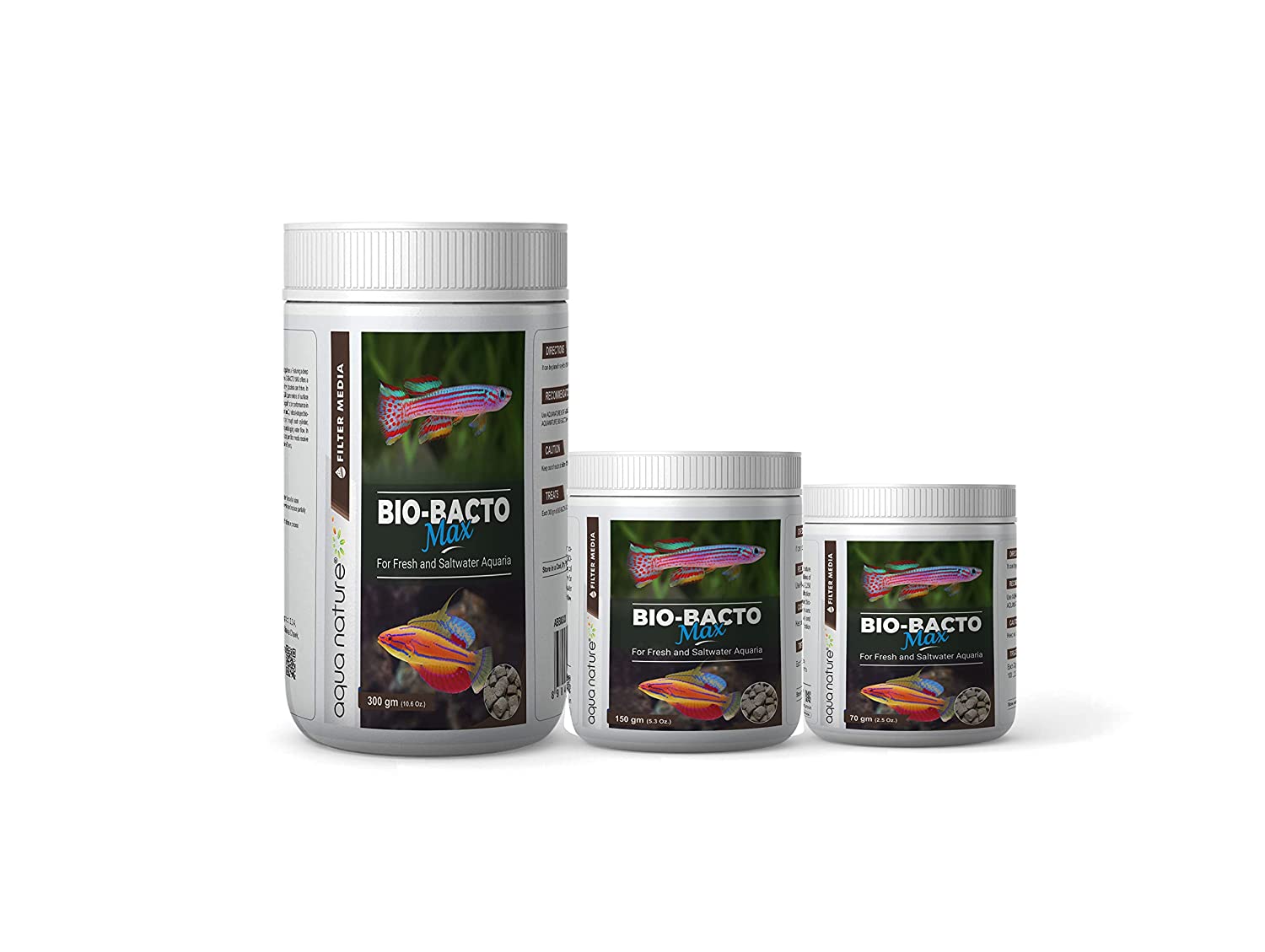 AquaNature Bio-Bacto Max Biological Filter Media for Fresh & Saltwater ...