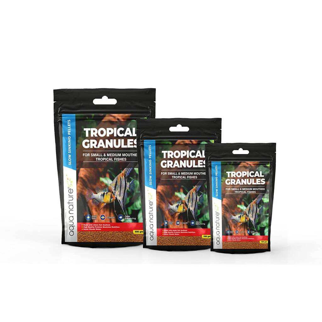 AquaNature Tropical Granules Slow Sinking Pellets for Small & Medium ...