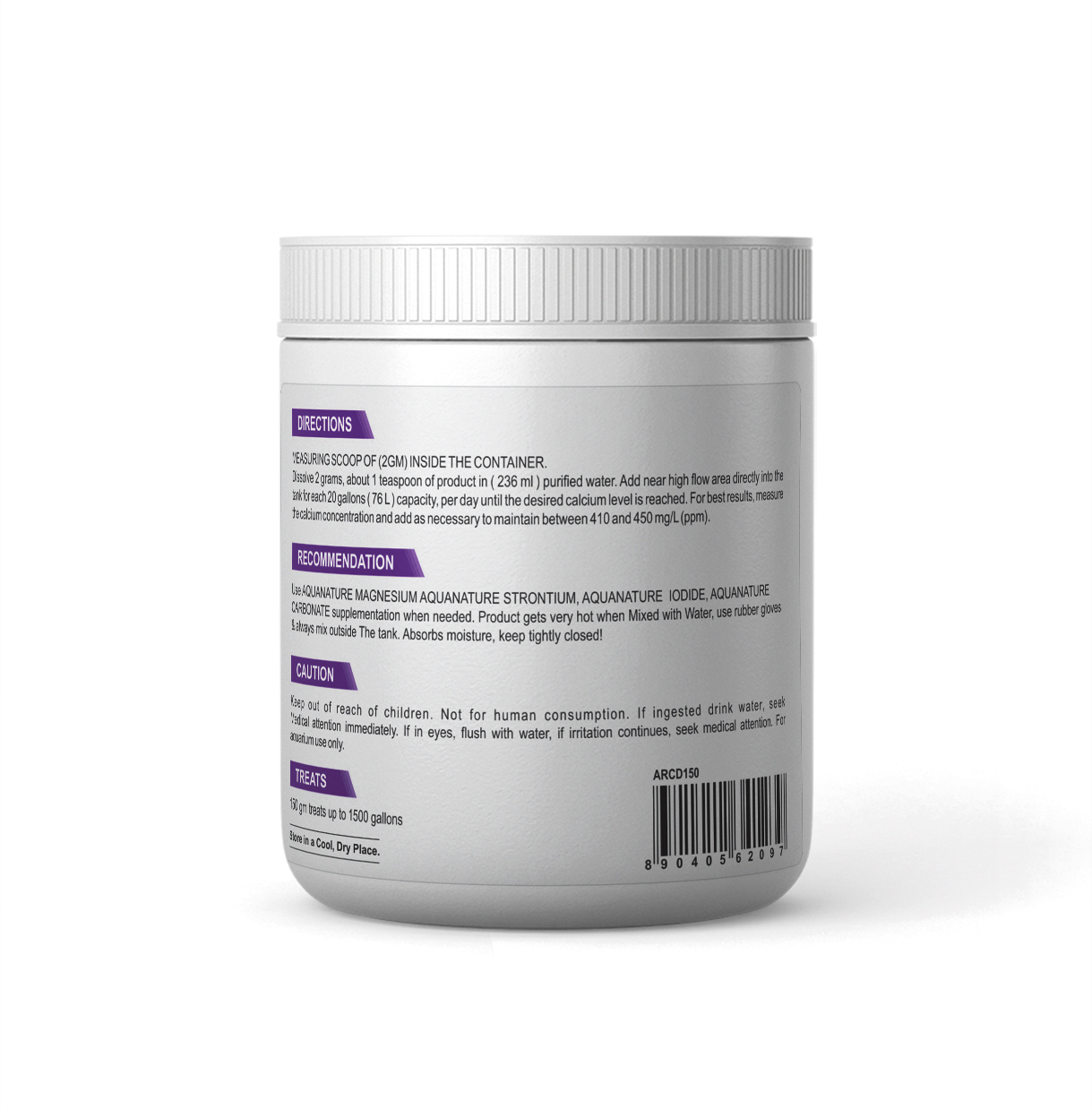 AquaNature Reef Calcium High Purity Calcium Powder Form for Marine Fish ...