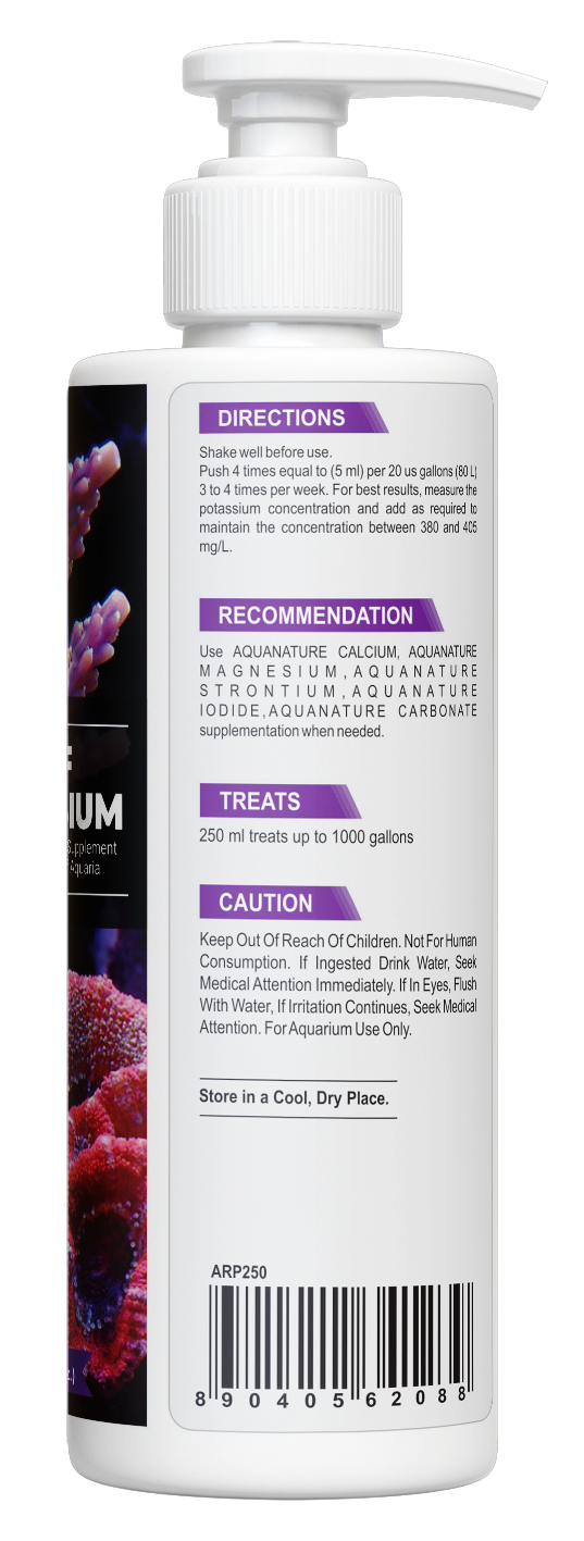 AquaNature Reef Potassium Concentrated Potassium Supplement for Marine ...