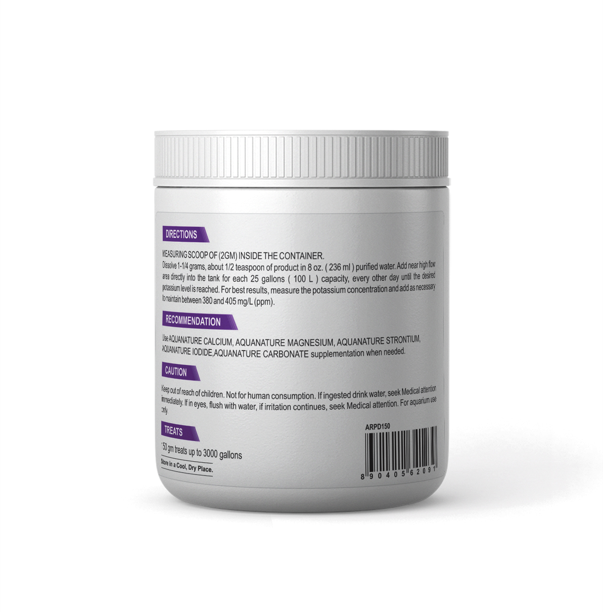 AquaNature Reef Potassium High Purity Potassium Powder for Marine Fish ...