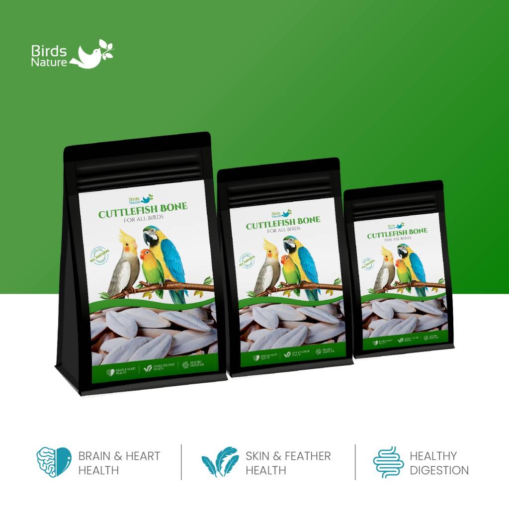 BirdsNature Cuttlefish Bone For All Birds , High Calcium Mineral Block ...